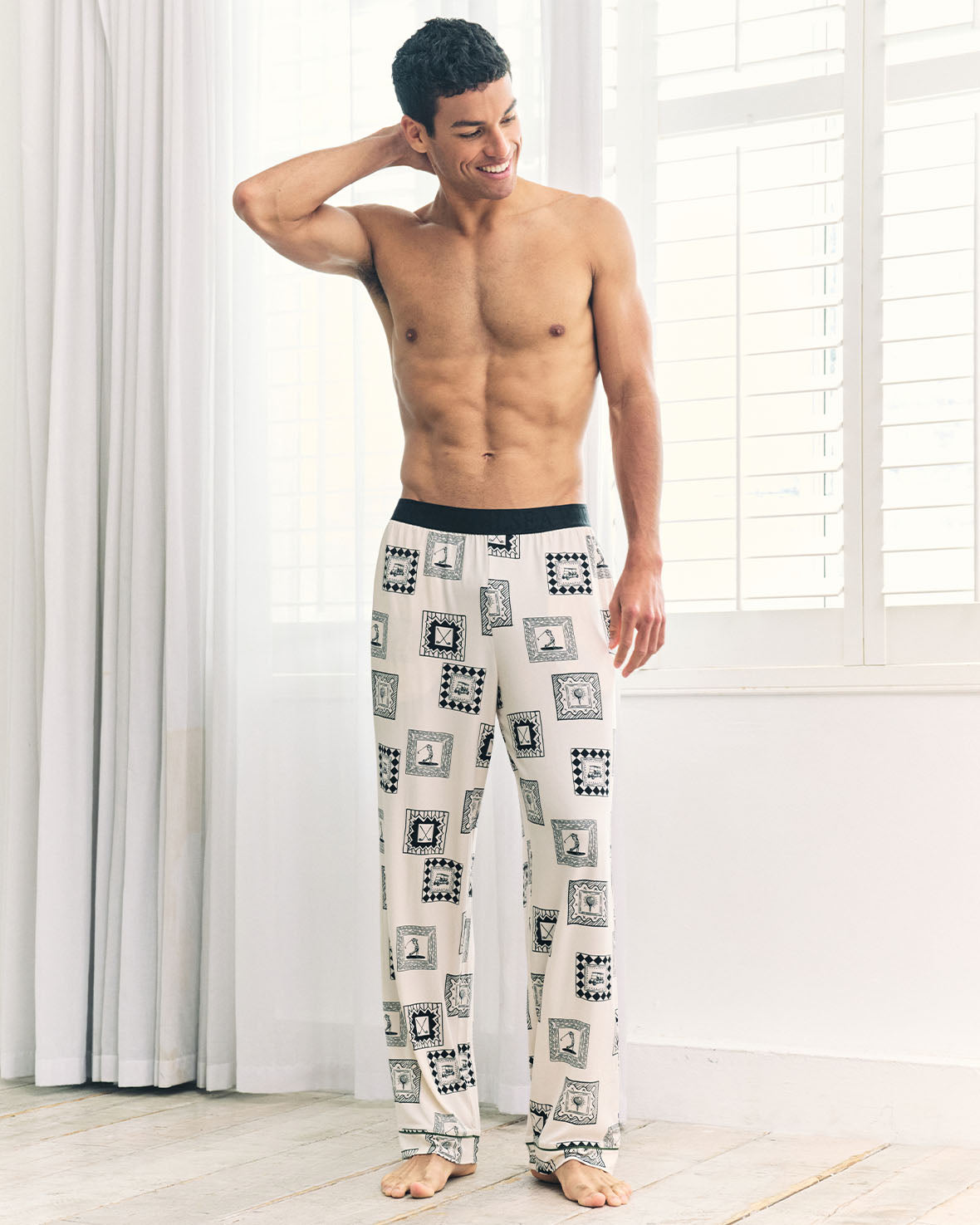 Fairway Frames Print Long Pyjama Bottoms – Chelsea Peers