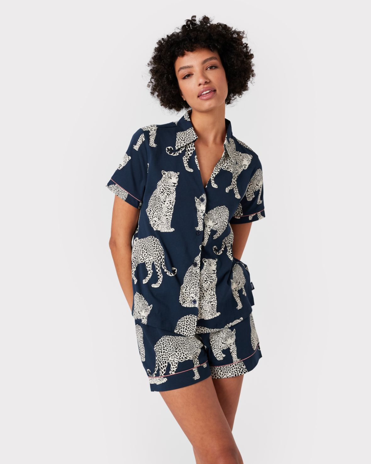 Organic Cotton Leopard Print Short Pyjama Set – Chelsea Peers