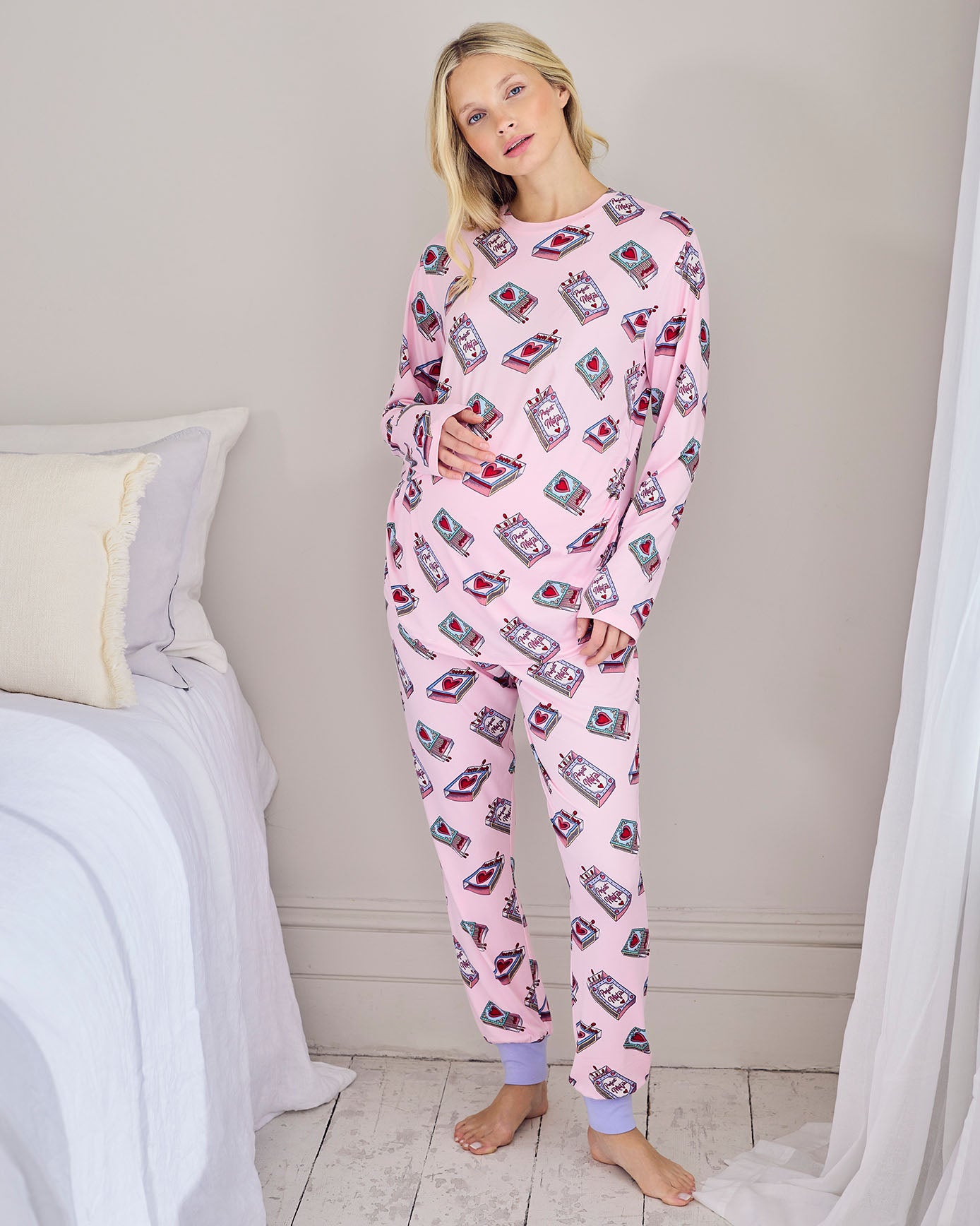 Maternity Perfect Match Print Long Pyjama Set – Chelsea Peers